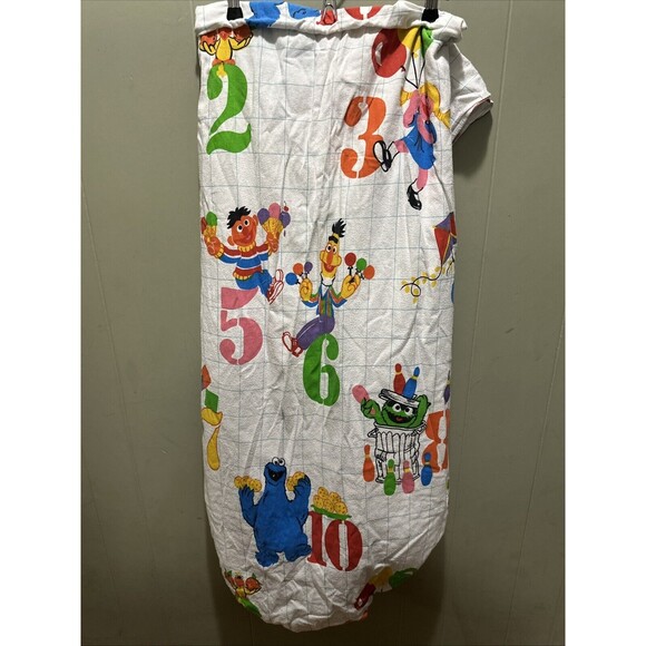 STEVENS | Bedding | Vintage Sesame Street Twin Fitted Bed Sheet Numbers ...